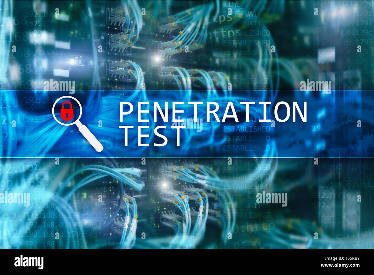Penetration test. Cybersecurity and data protection. Hacker attack ...