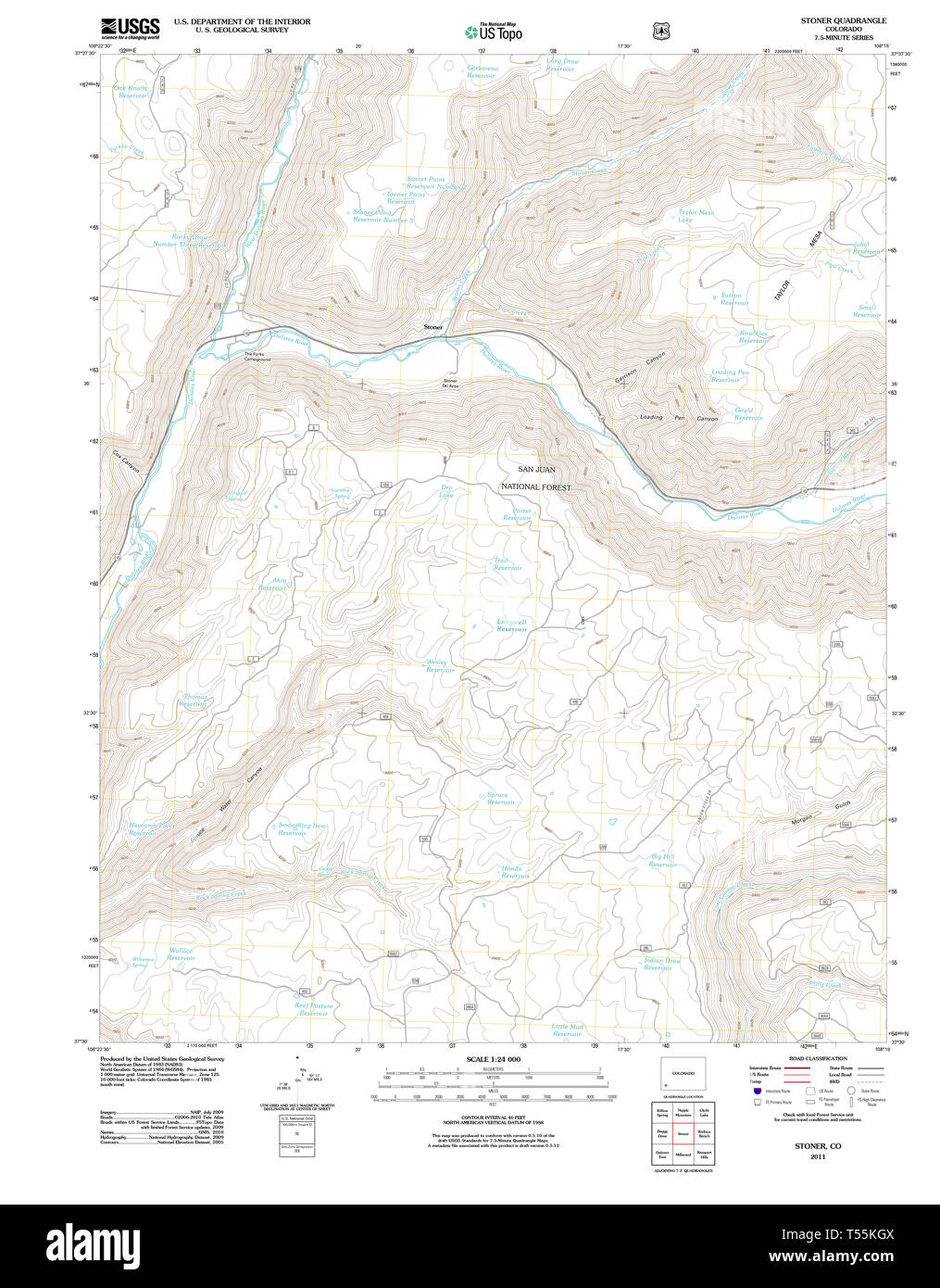 Colorado topo map hi-res stock photography and images - Alamy