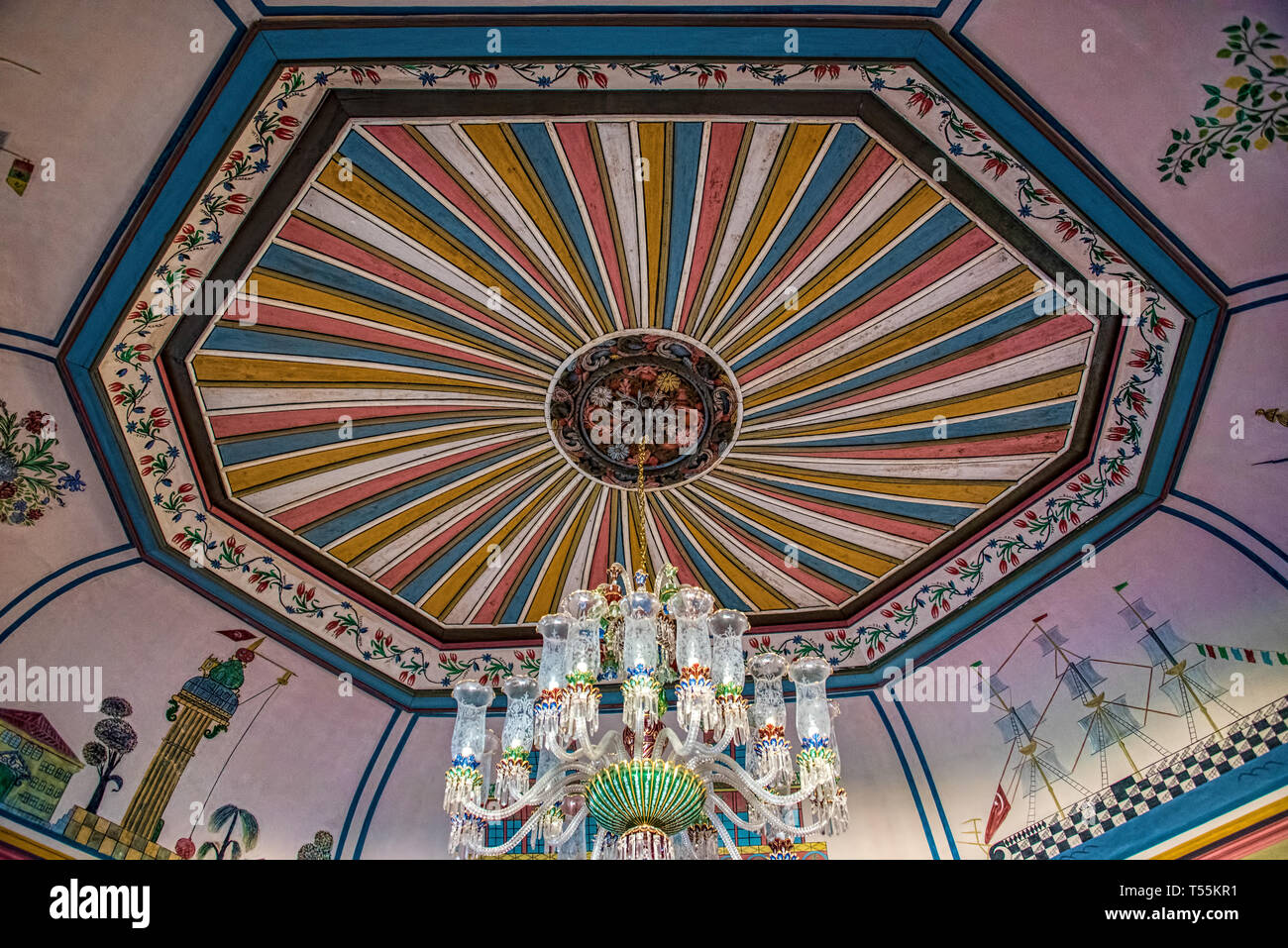 Architectural ceiling details of an ancient Anatolian house Stock Photo ...