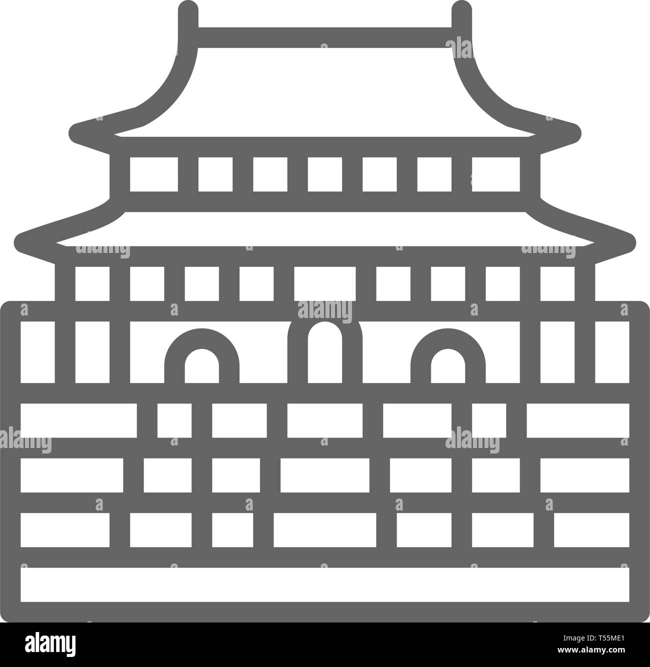 Forbidden city palace building Stock Vector Images - Alamy