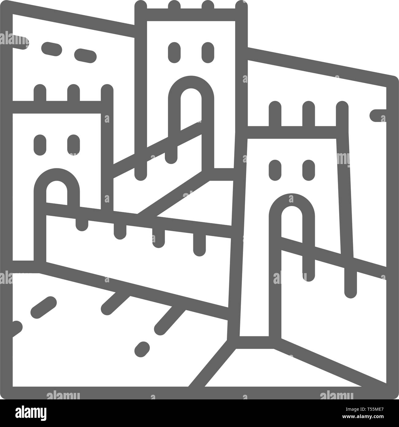 Great wall china vector icon hi-res stock photography and images - Alamy