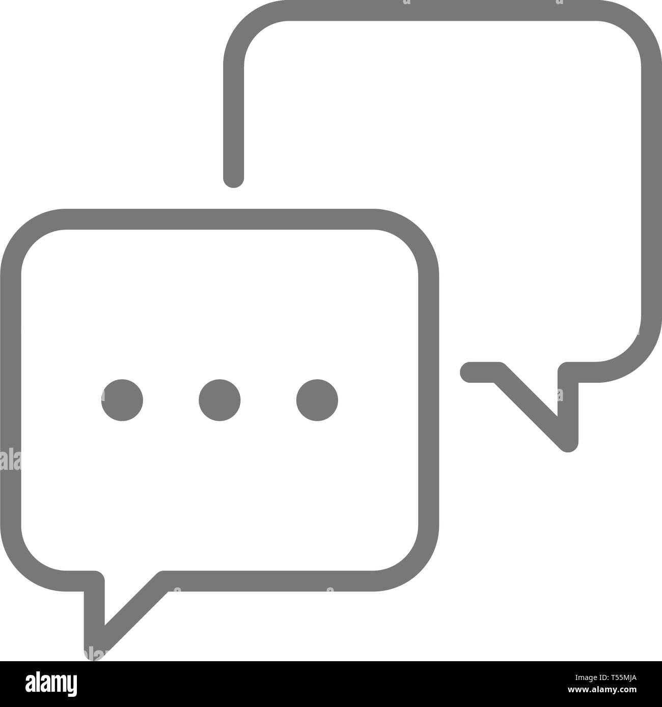 Chat, sms, comments, speech bubbles line icon Stock Vector Image & Art ...