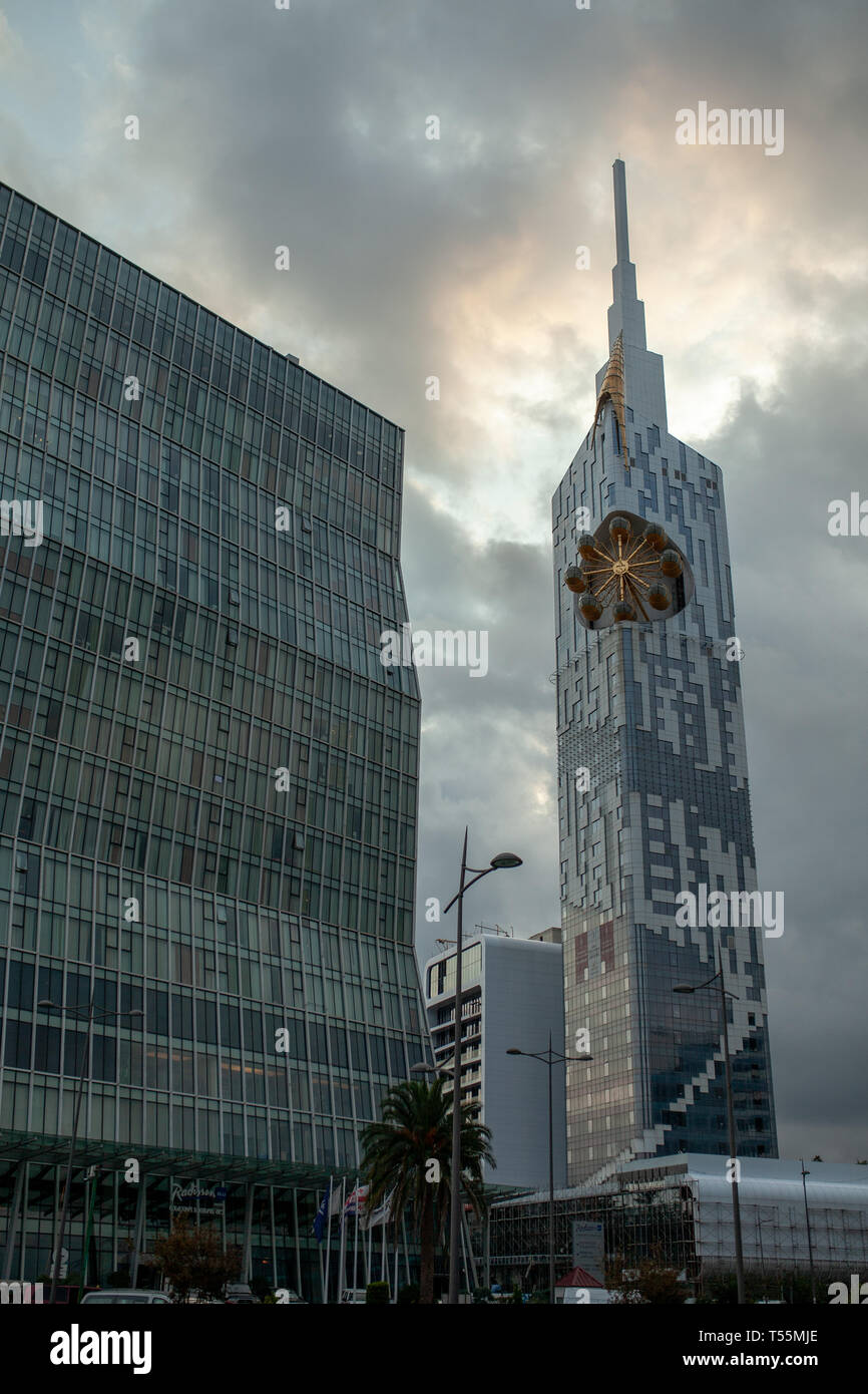 Batumi, Georgia - August 2018: Technological University Tower and the ...