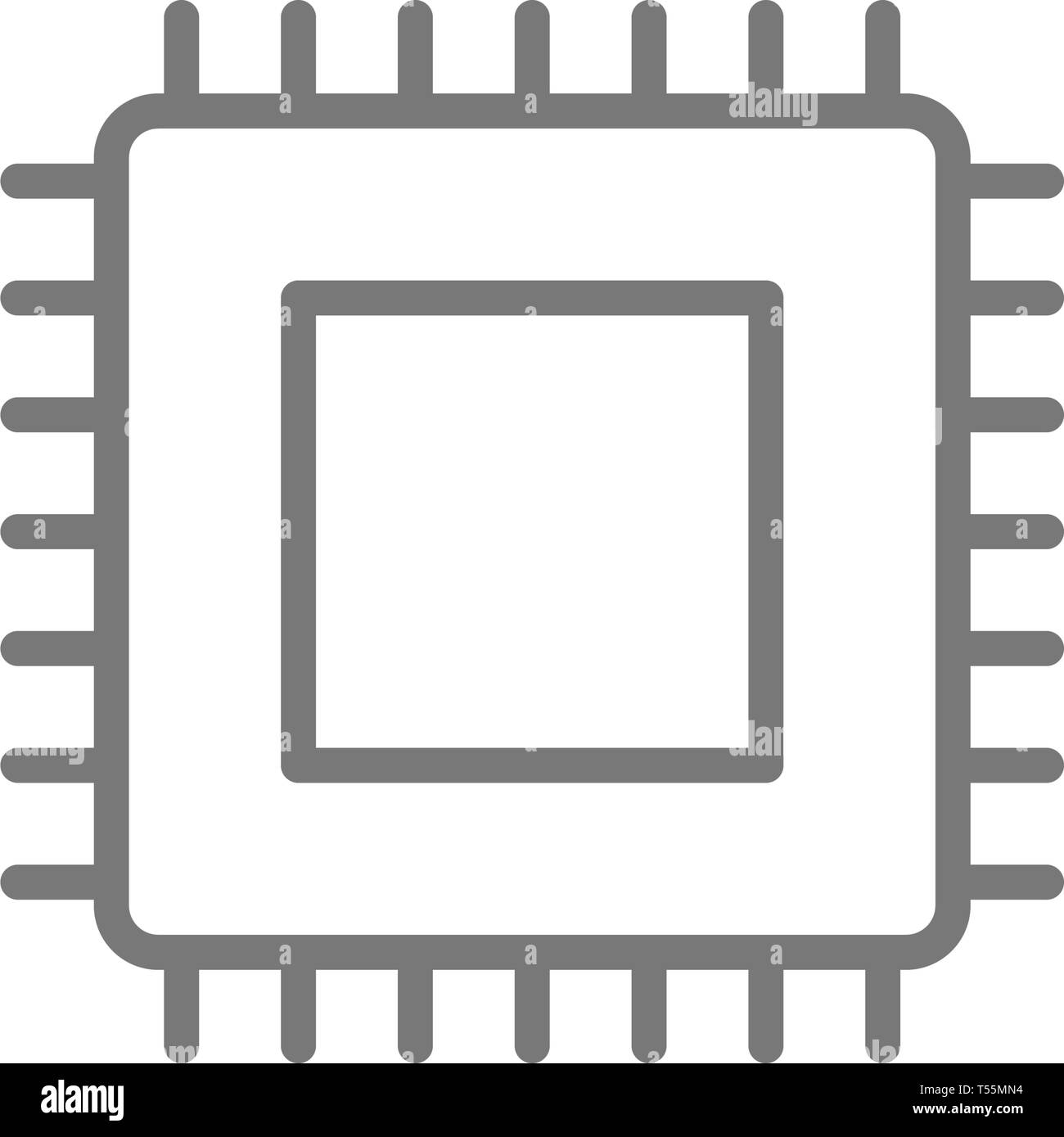 CPU microprocessor, computer chip line icon Stock Vector Image & Art ... CPU microprocessor, computer chip line icon Stock Vector Image & Art ...