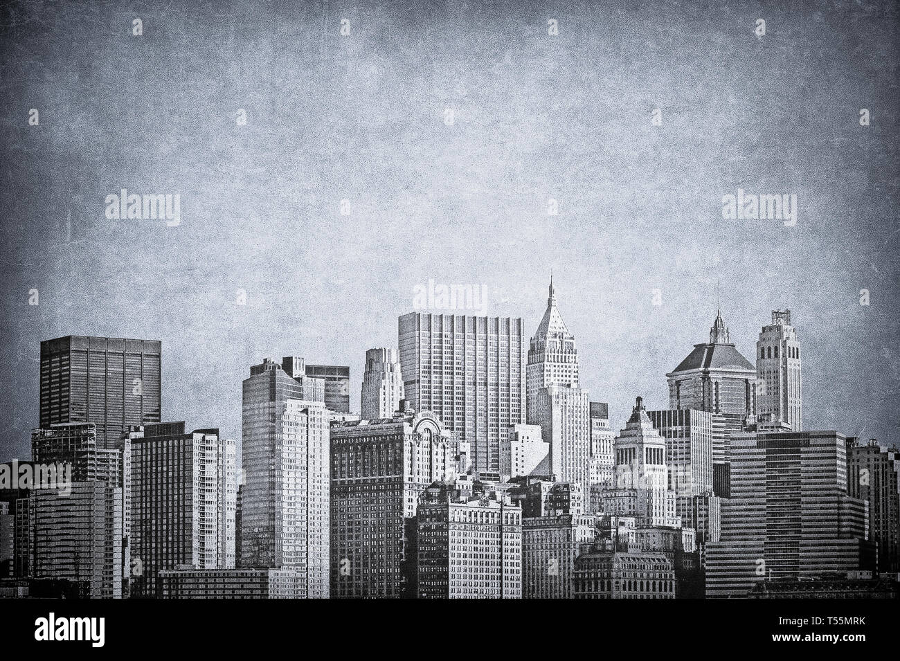 Vintage new york city skyline hi-res stock photography and images - Alamy