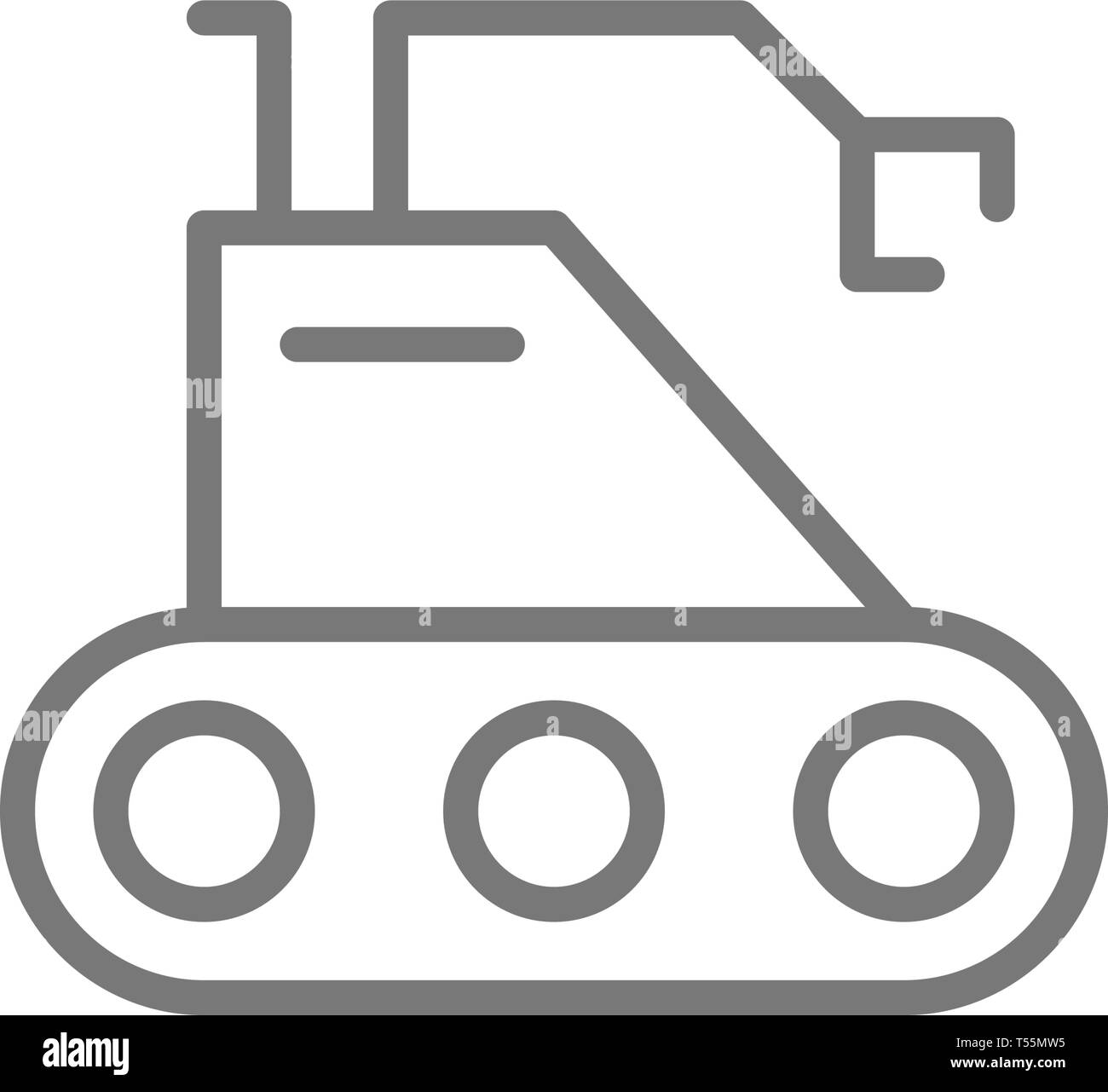Moon rover, robot, cosmos exploration line icon Stock Vector Image ...