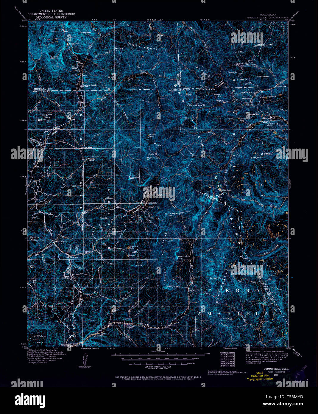 1913 colorado map hi-res stock photography and images - Alamy