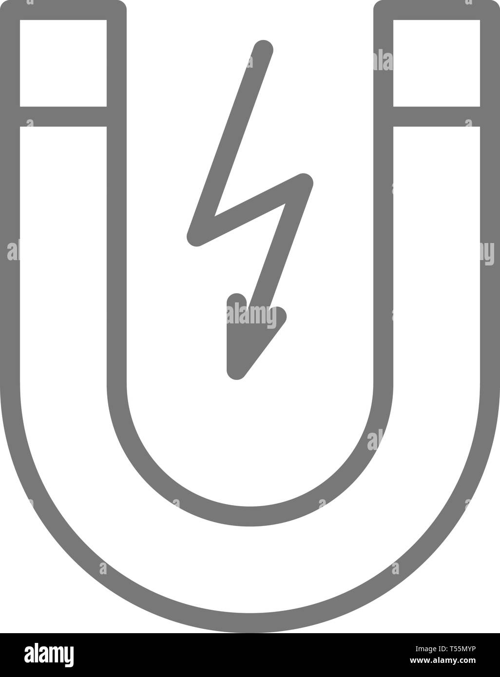 Magnet line icon Stock Vector Image & Art - Alamy