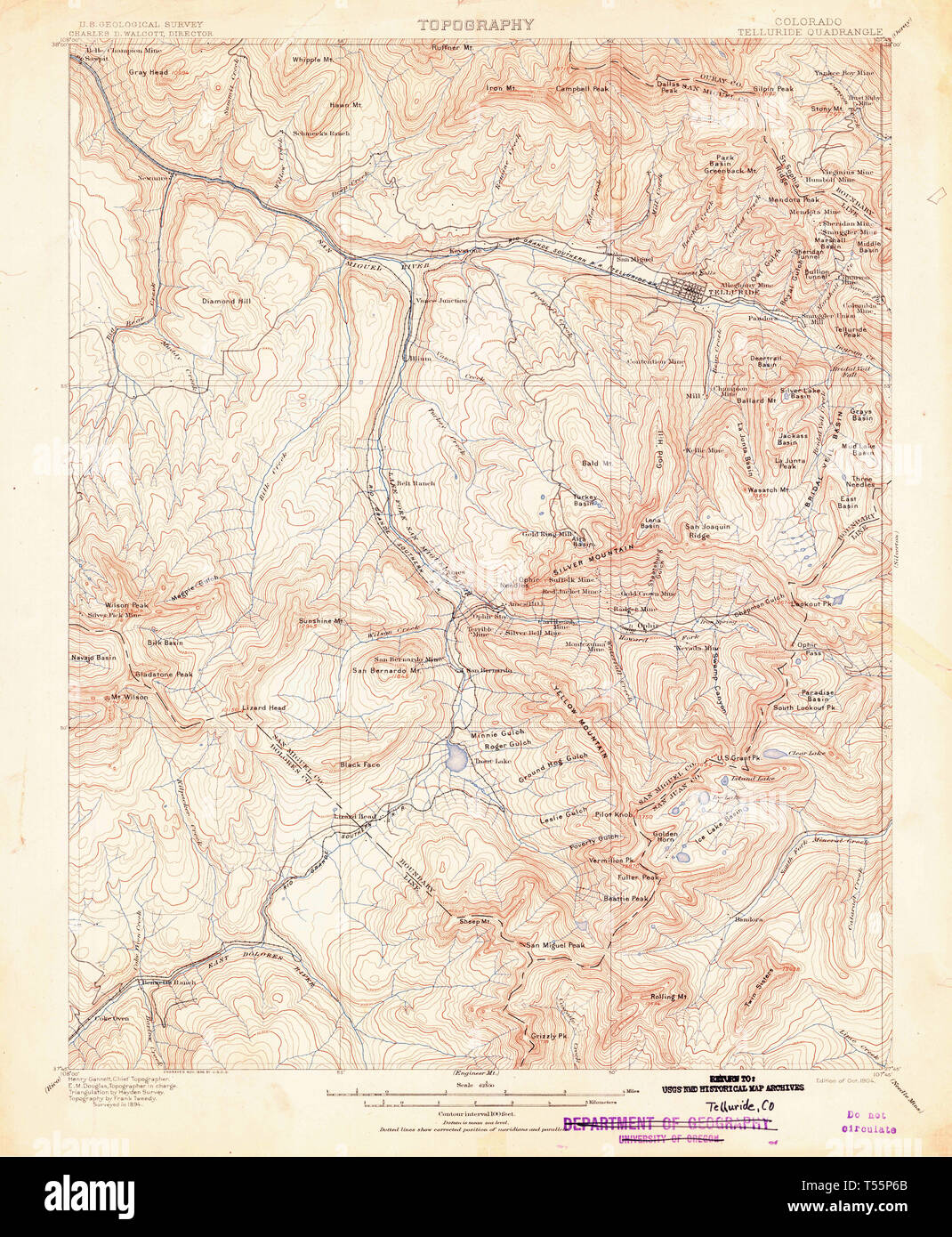 Telluride map hi-res stock photography and images - Alamy