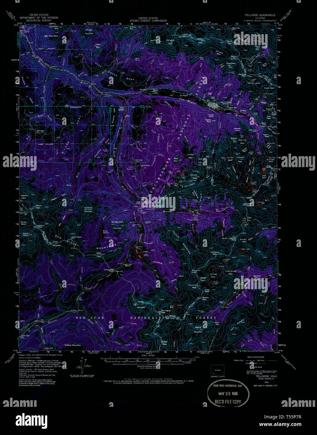Map of telluride colorado hi-res stock photography and images - Alamy