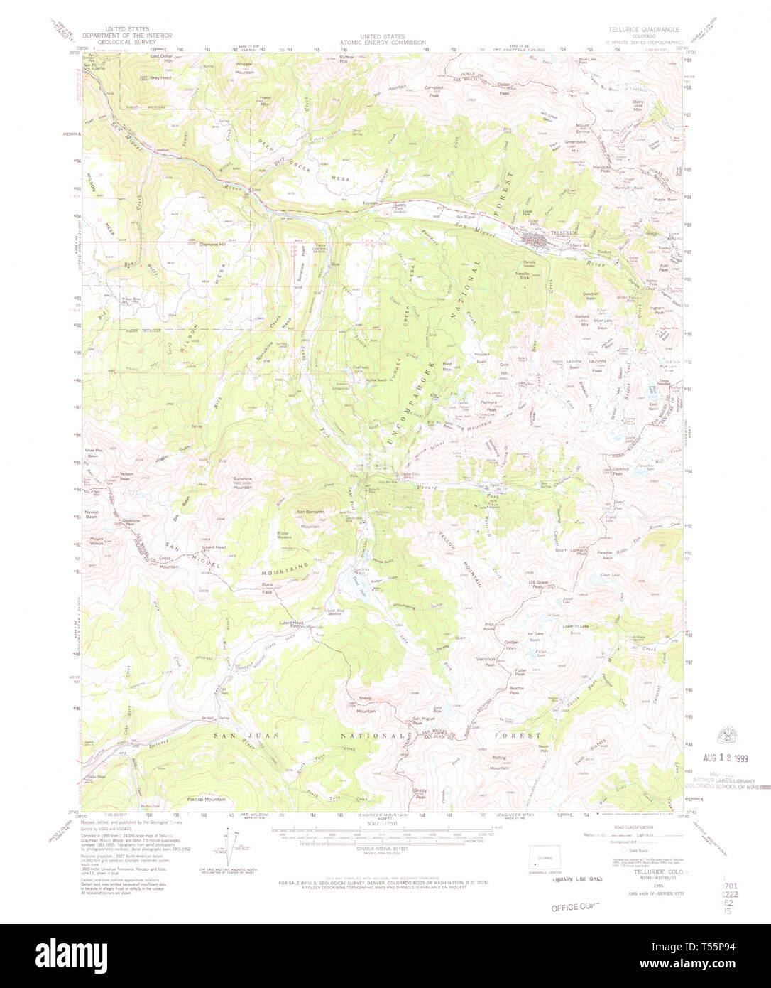 Telluride map hi-res stock photography and images - Alamy