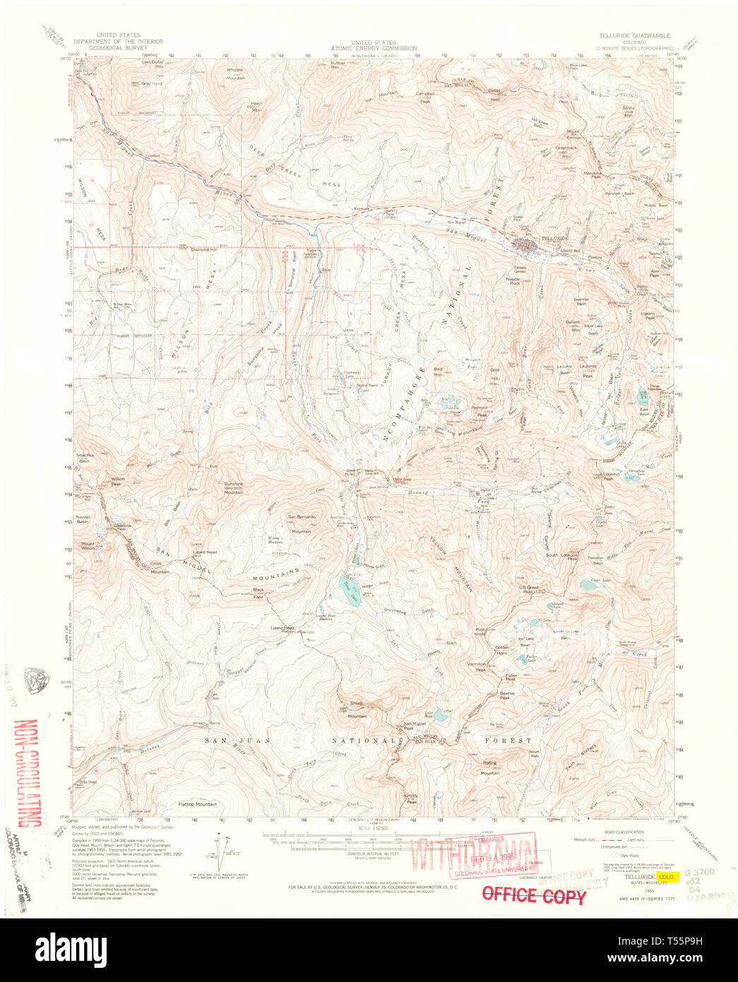 Map of telluride hi-res stock photography and images - Alamy