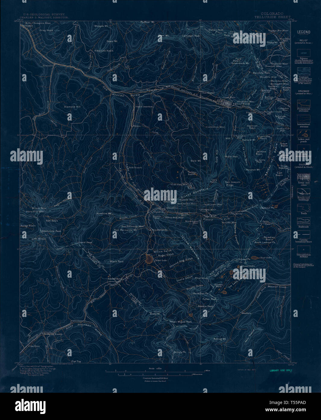 Map of telluride colorado hi-res stock photography and images - Alamy