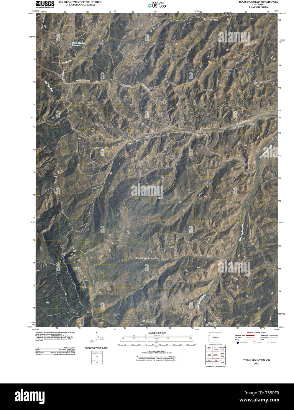 Colorado texas map hi-res stock photography and images - Alamy