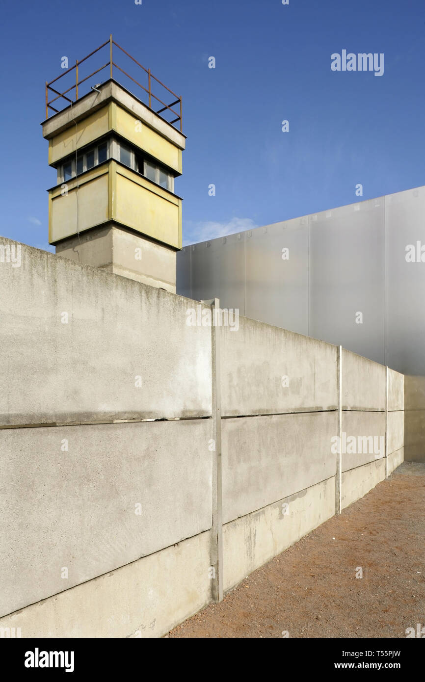 Preserved guard tower and section of the inner perimeter wall at the ...