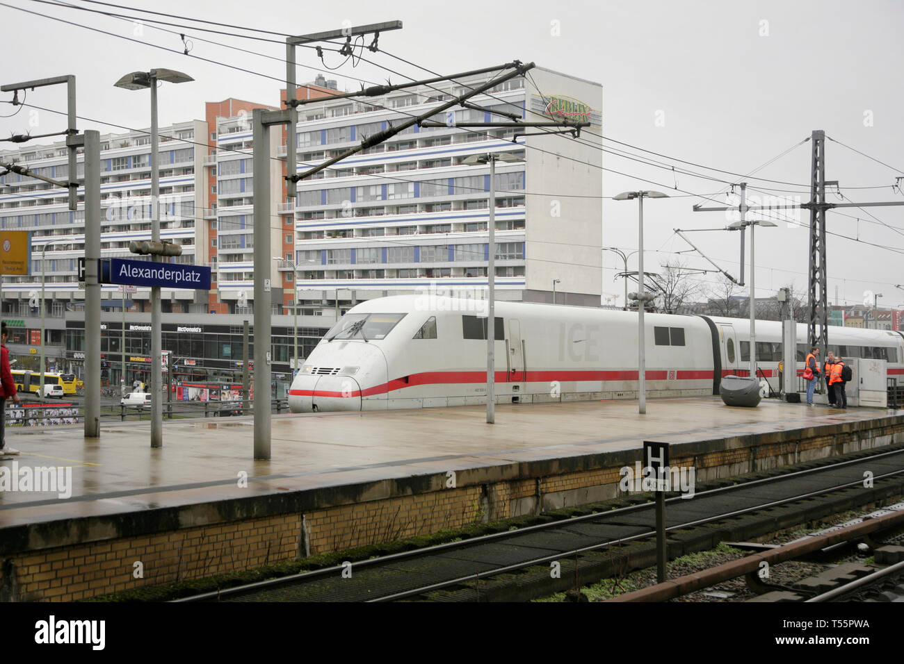 Deutsche Bahn ICE 2 inter-city high speed express train passing through ...