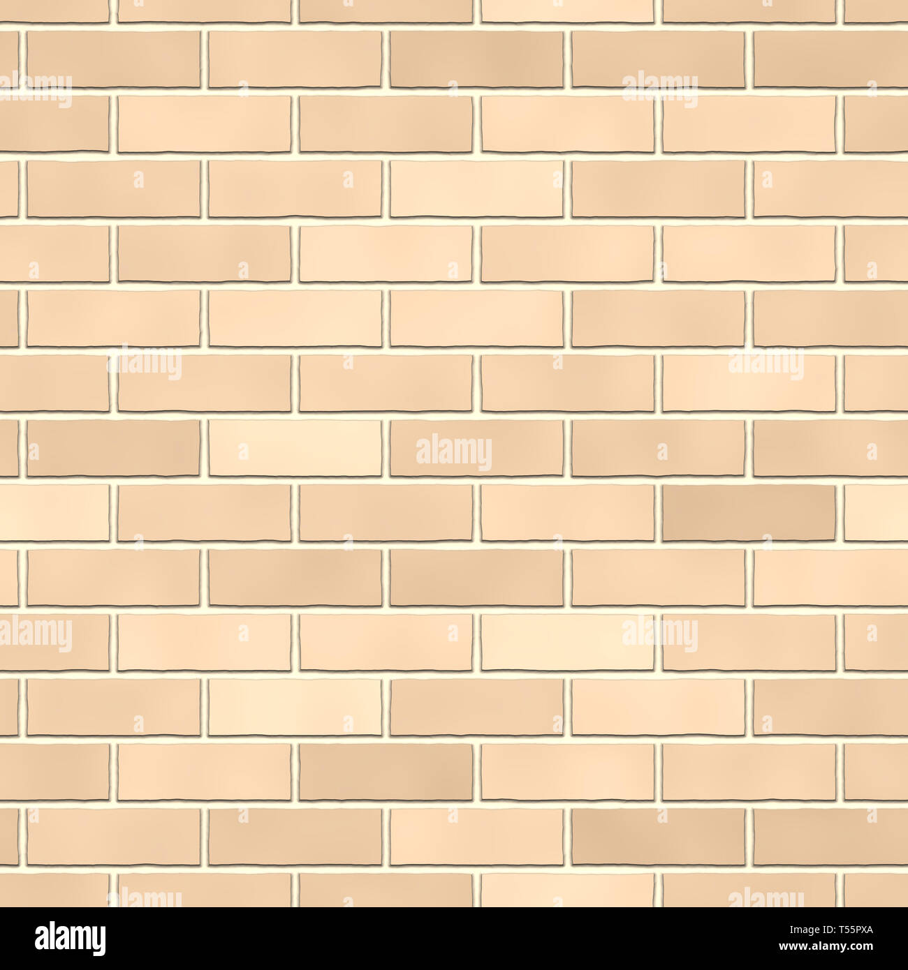 Seamless Beige Colour Bricks On Wall. Illustration Stock Photo - Alamy