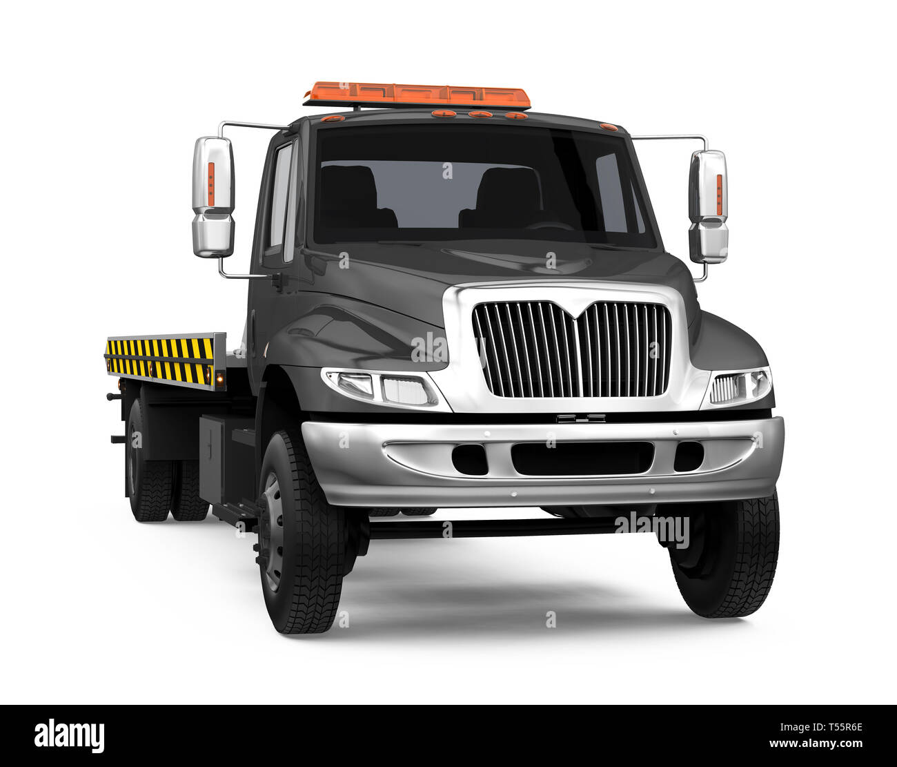 Tow truck towing car isolated Cut Out Stock Images & Pictures - Alamy