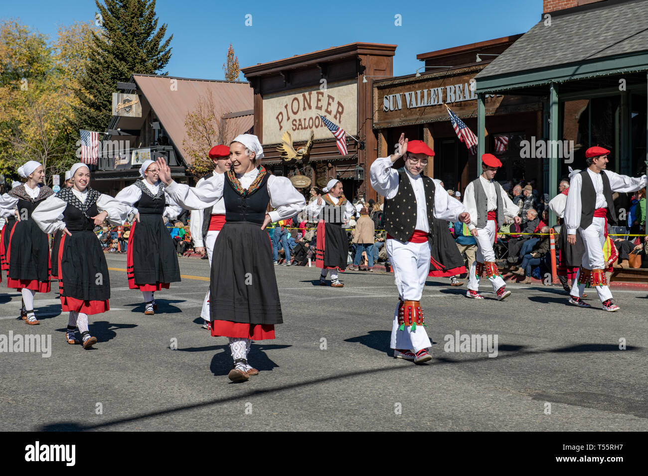 Basque dancers in the Trailing of the Sheep Festival in Idaho, USA ...