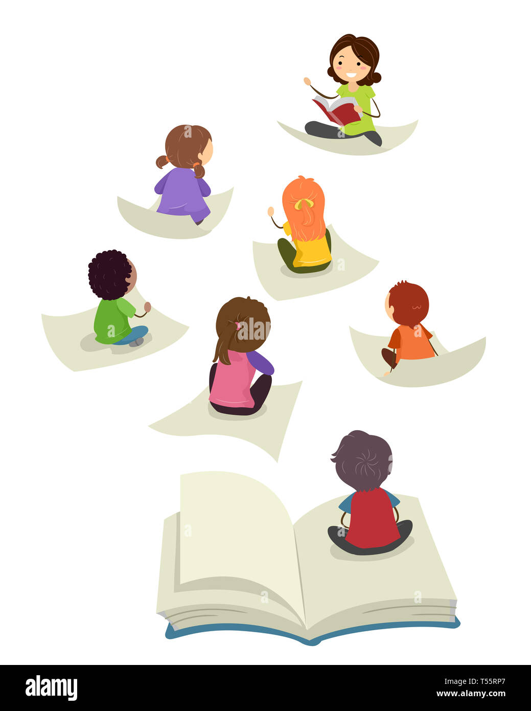 Teacher Reading Book Clipart