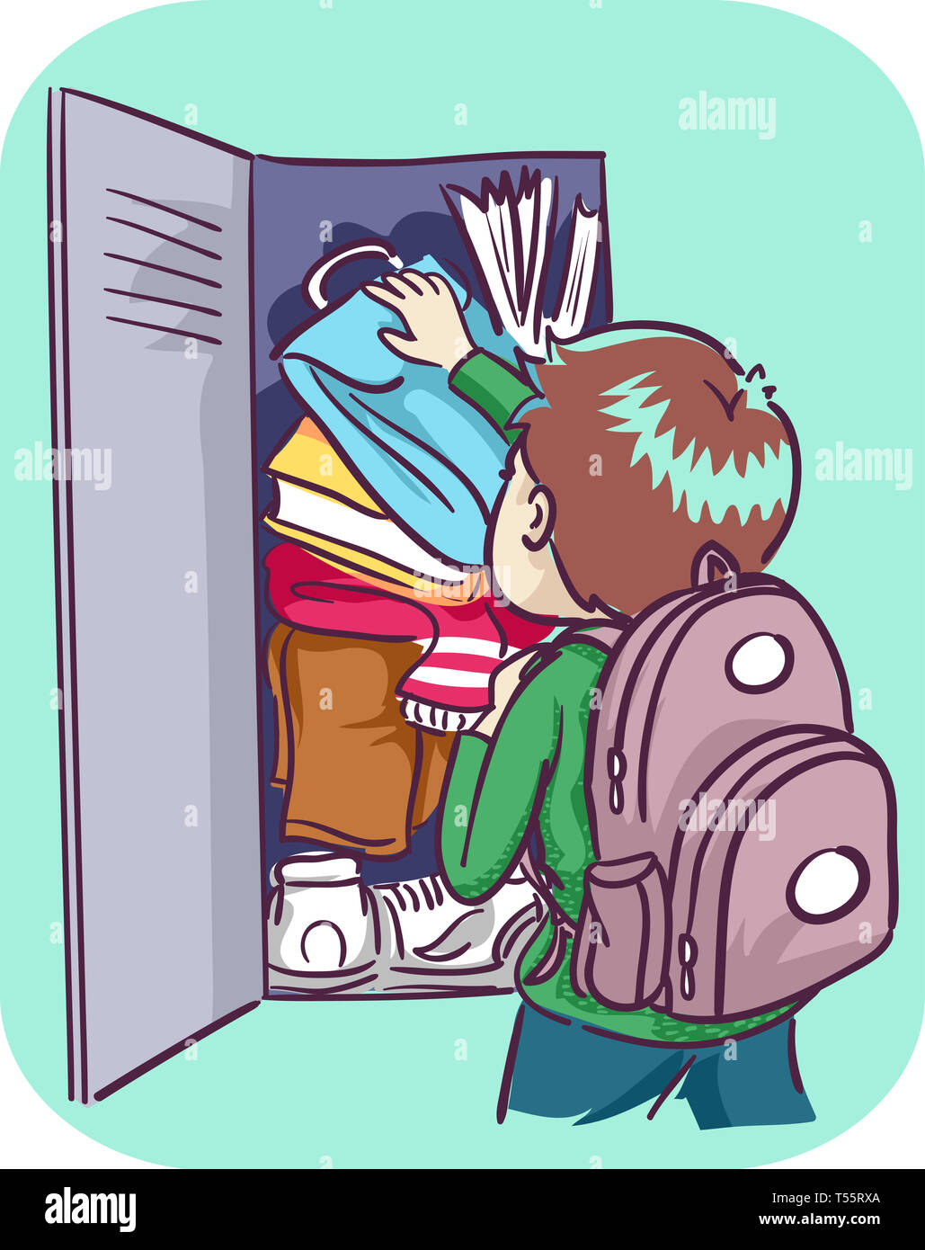 Messy Cartoon Locker