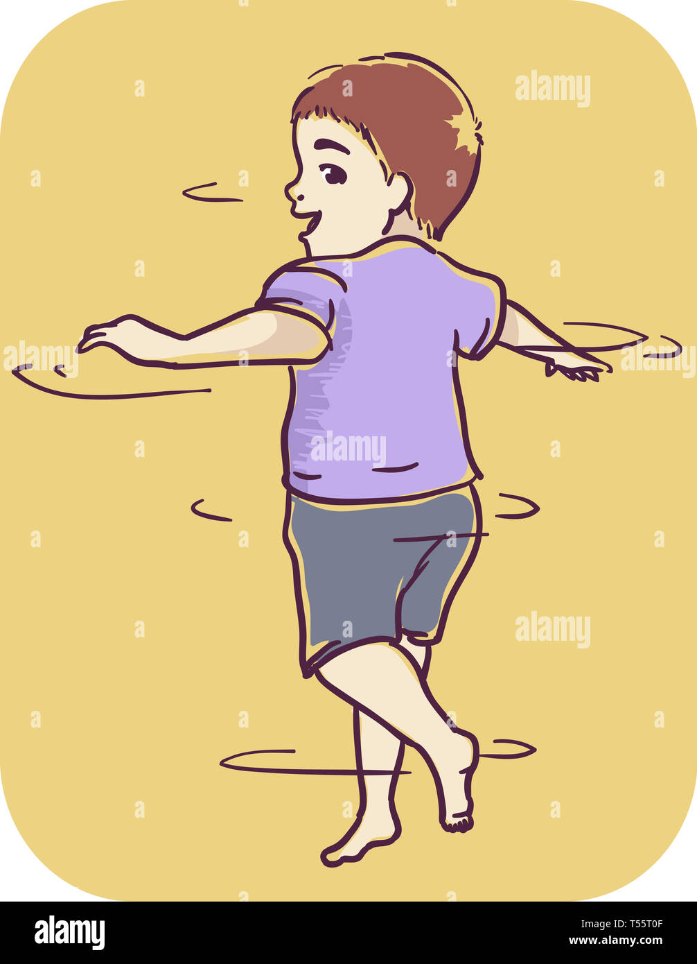 Illustration of a Kid Boy Spinning Around in Circles Stock Photo - Alamy Illustration of a Kid Boy Spinning Around in Circles Stock Photo - Alamy