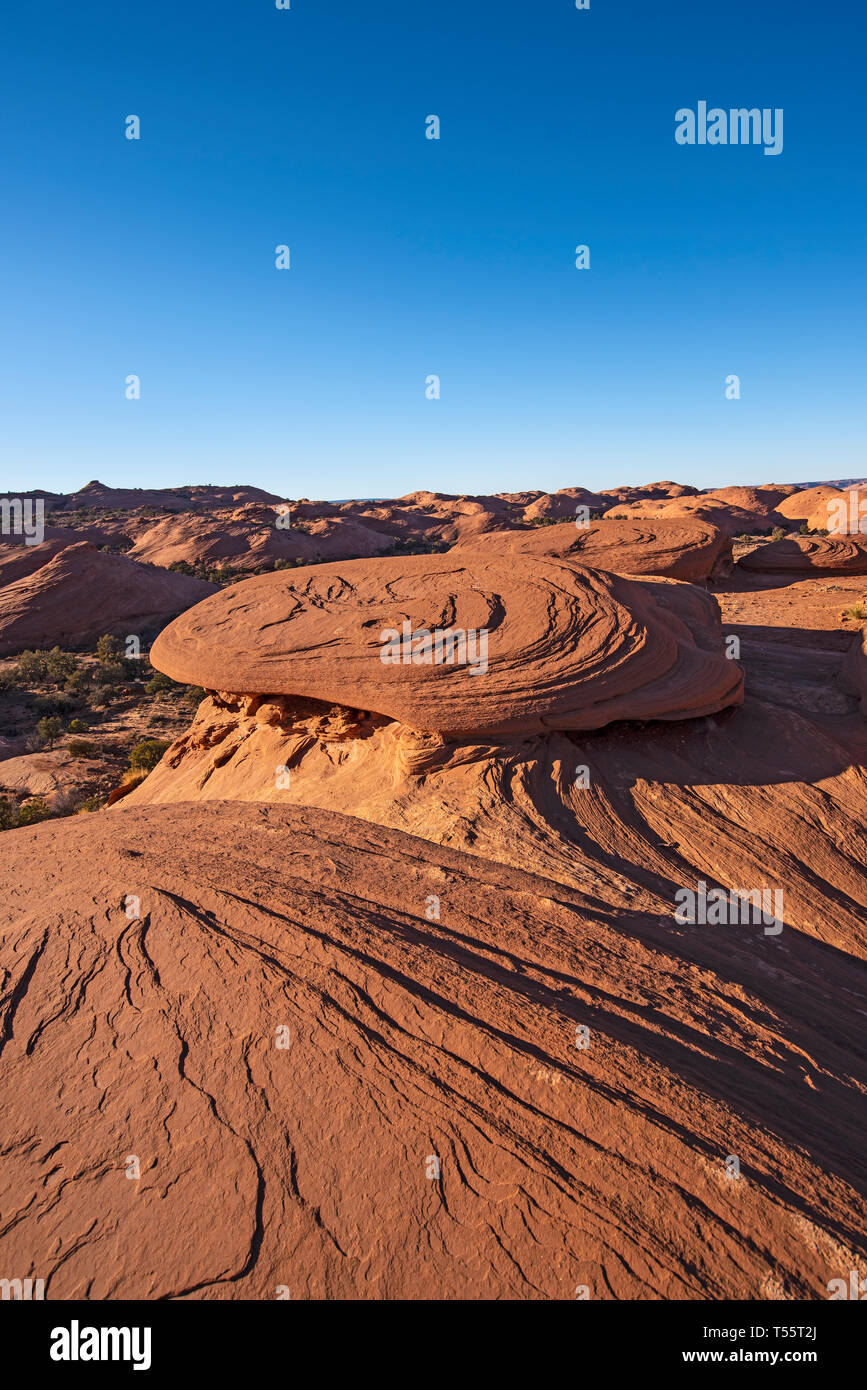 Smooth rock formations in Monument Valley, Arizona, USA Stock Photo - Alamy
