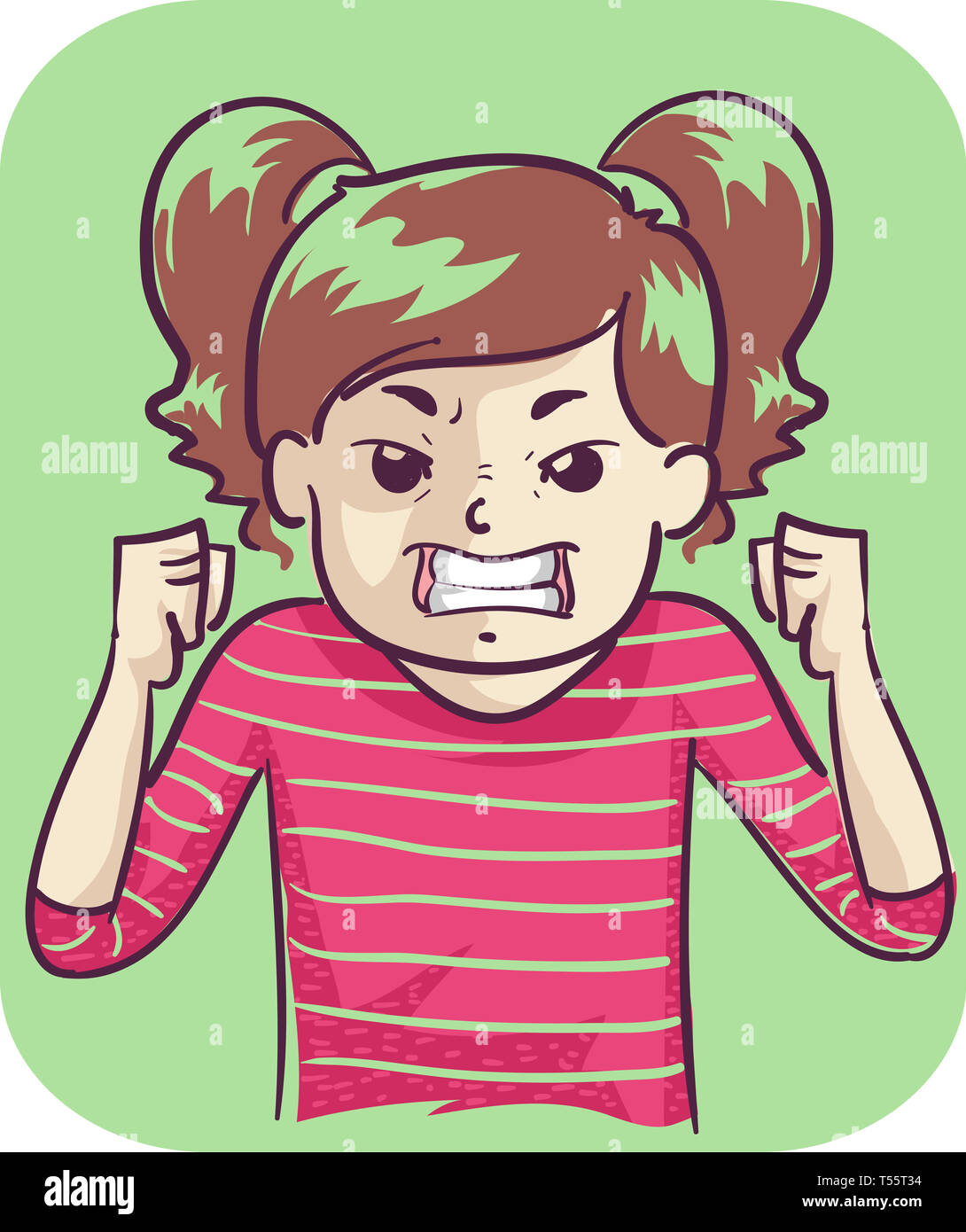Clipart Angry Kid