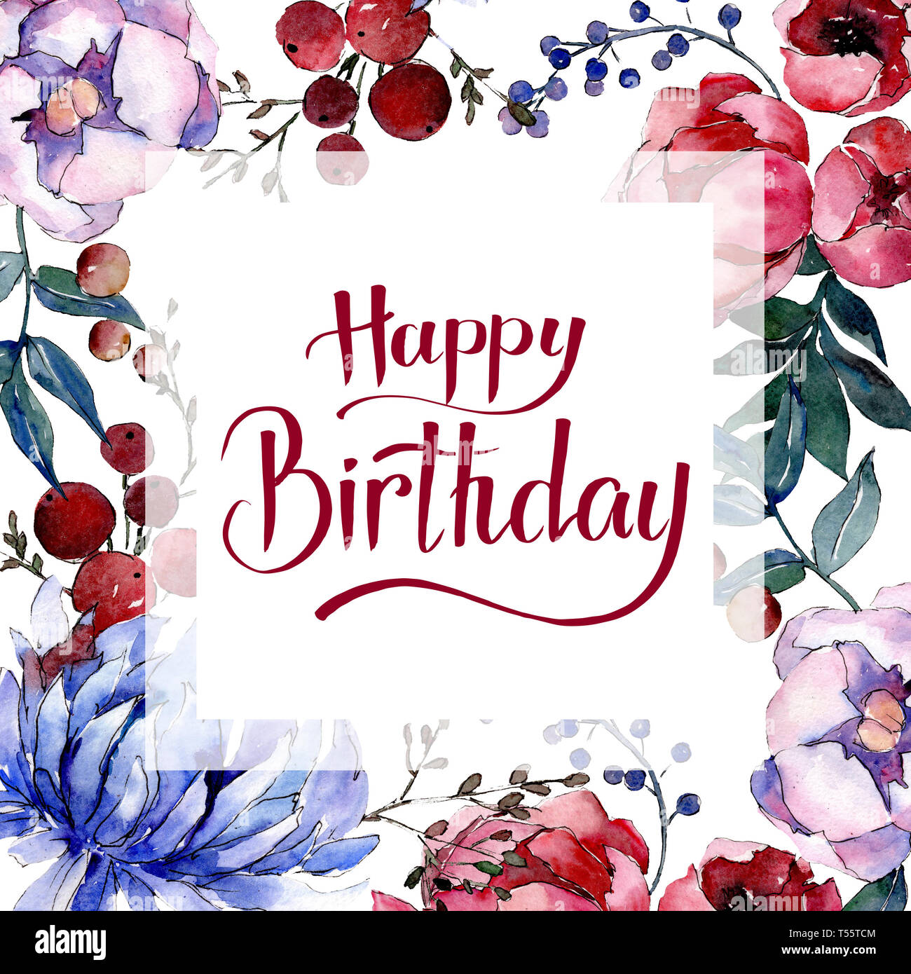 Bouquet floral botanical flowers. Watercolor background illustration ...