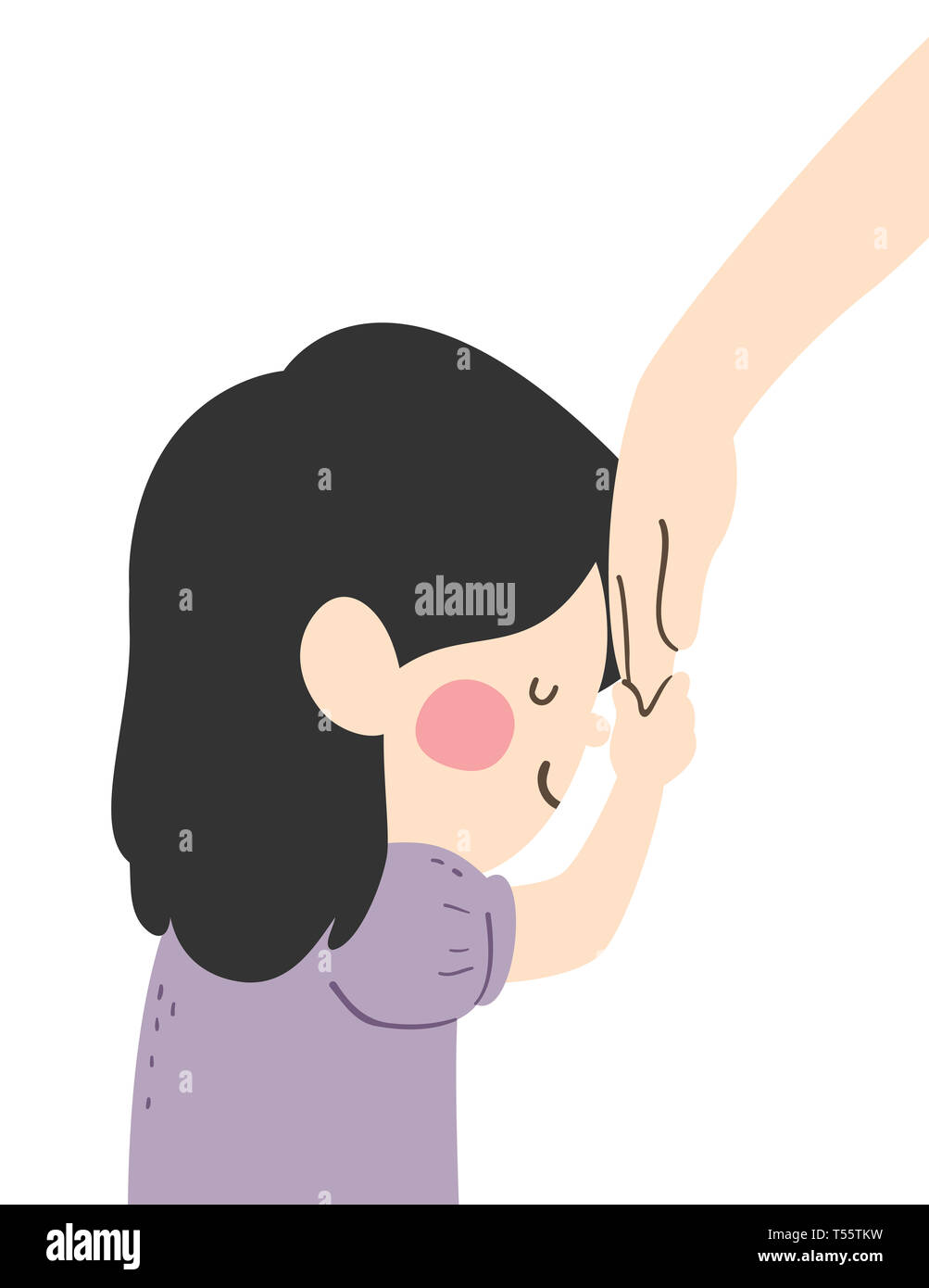 Cartoon Woman Bowing