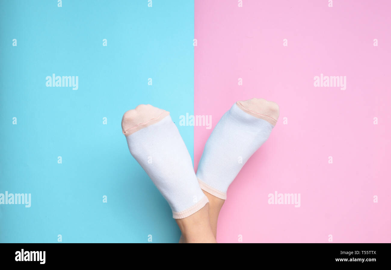 Woamn's legs with socks Stock Photo - Alamy