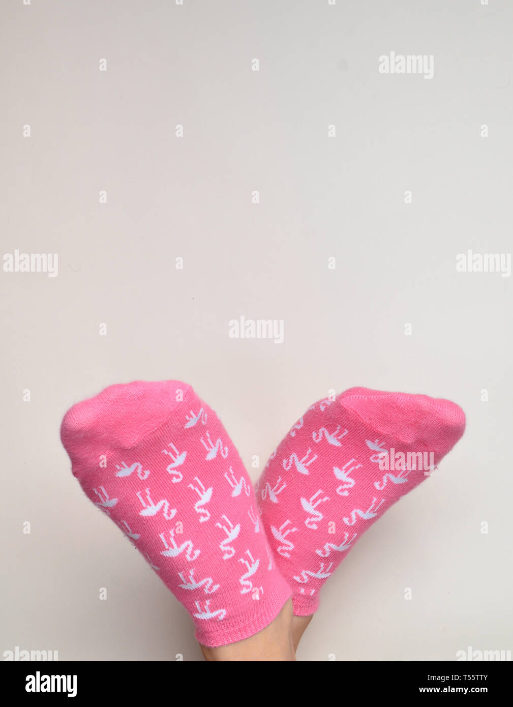 Woamn's legs with socks Stock Photo - Alamy