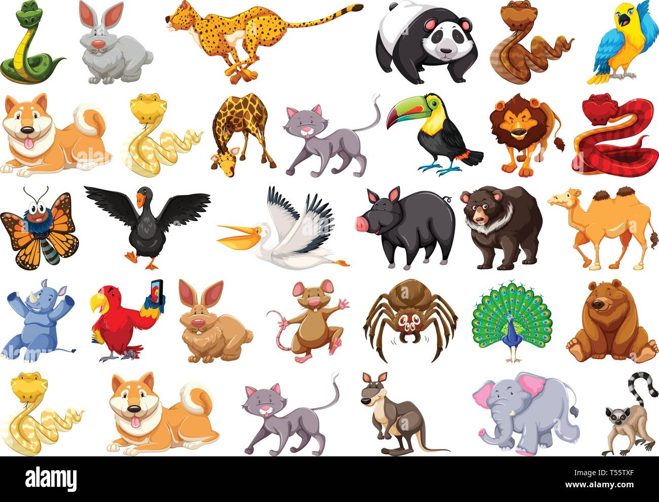 Most large animals Stock Vector Images - Alamy