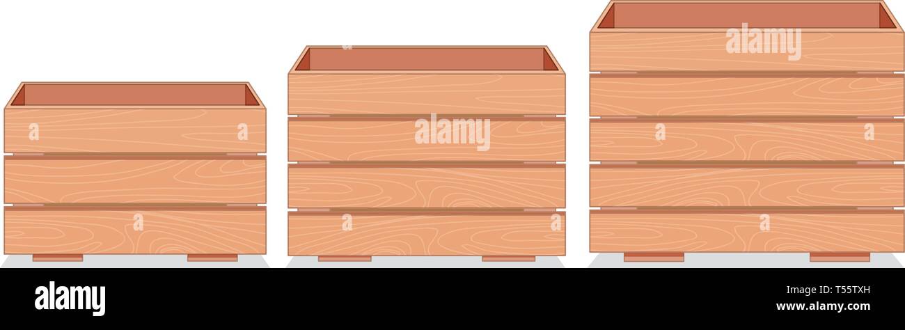 Set of wooden crate illustration Stock Vector Image & Art - Alamy