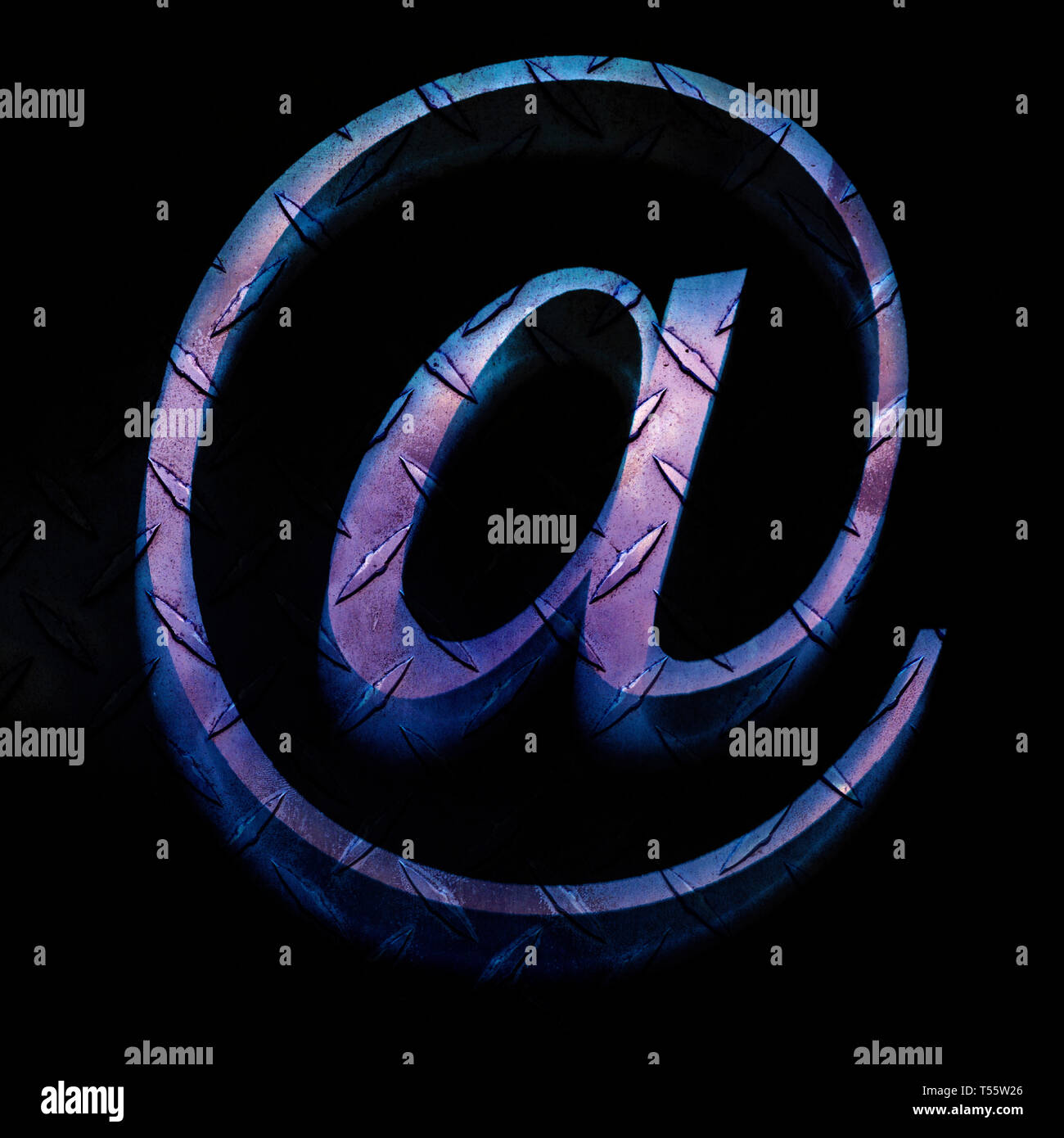 Illustration of silver @ symbol Stock Photo - Alamy