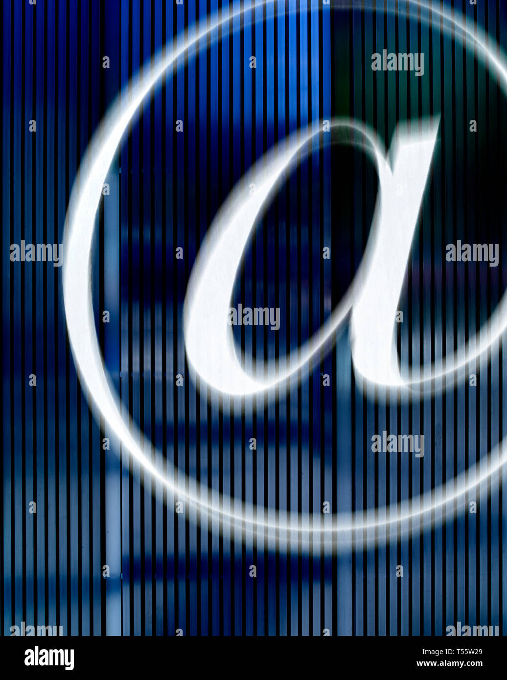 Illustration of white @ symbol Stock Photo - Alamy