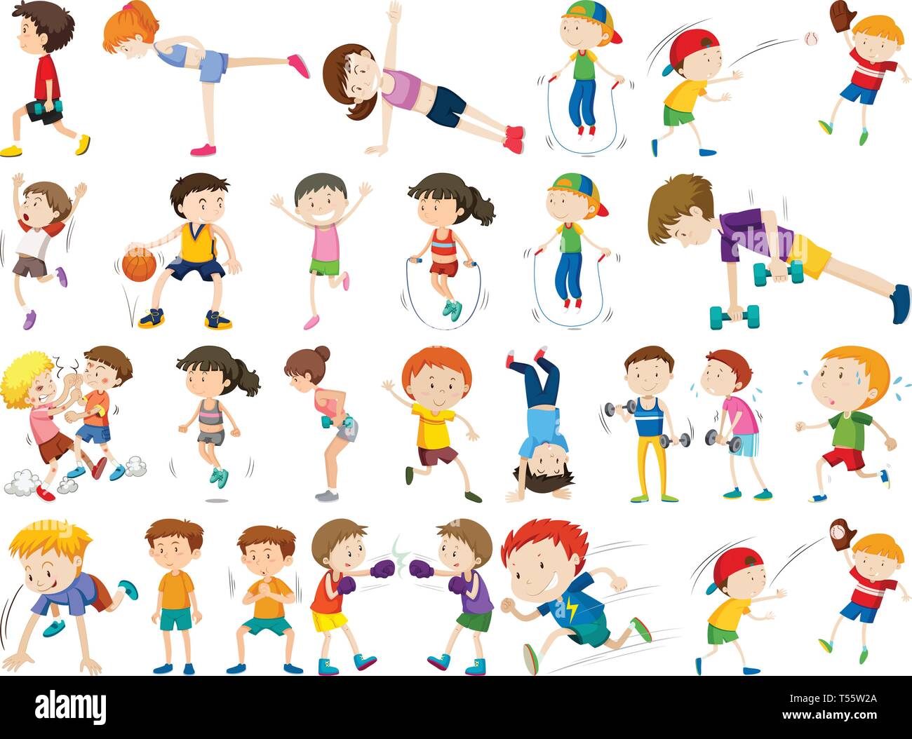 Set of healthy people character illustration Stock Vector Image & Art ...