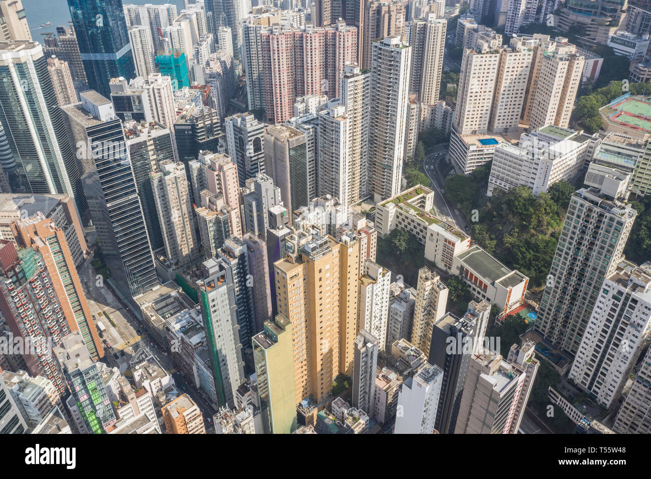 Aerial cityscape of Hong Kong, China Stock Photo - Alamy