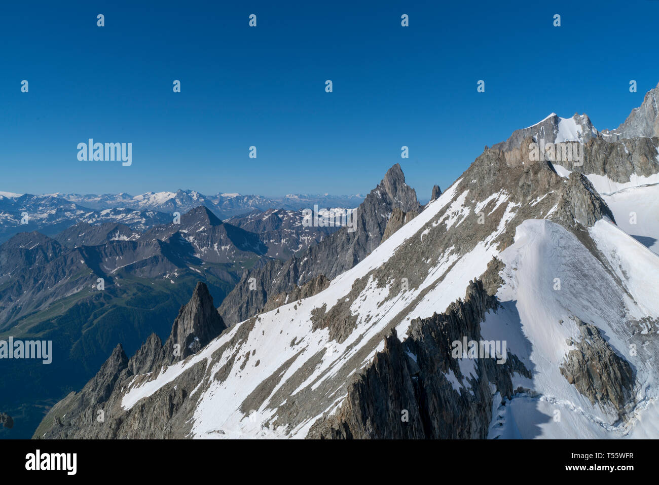 Mountains of Mount Blanc massif, France Stock Photo - Alamy