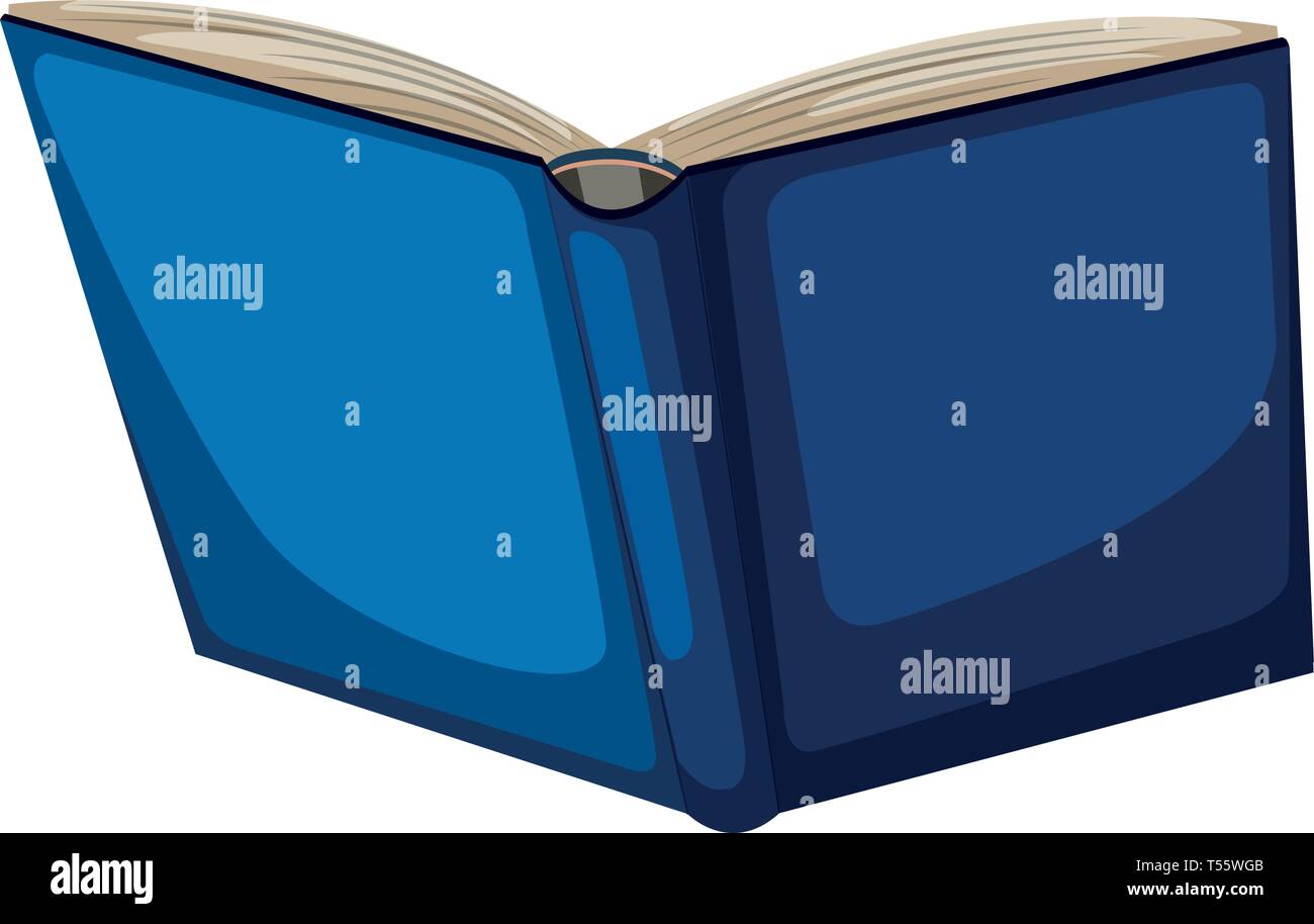 Isolated blue book white background illustration Stock Vector Image ...