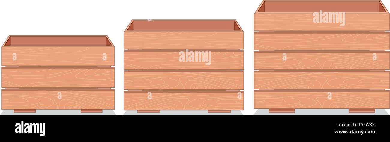 Set of wooden crate illustration Stock Vector Image & Art - Alamy
