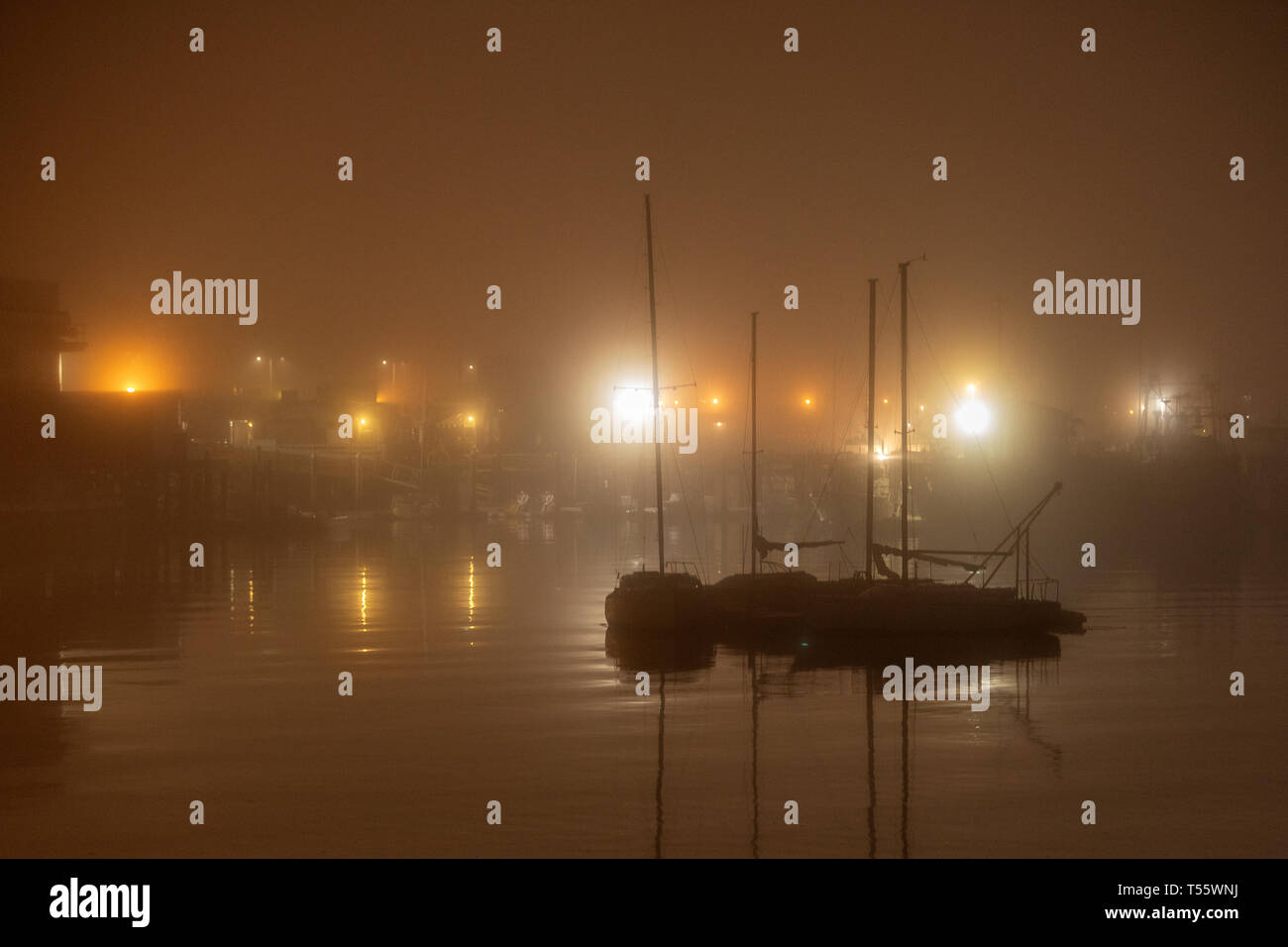 Sailboats at night hi-res stock photography and images - Alamy