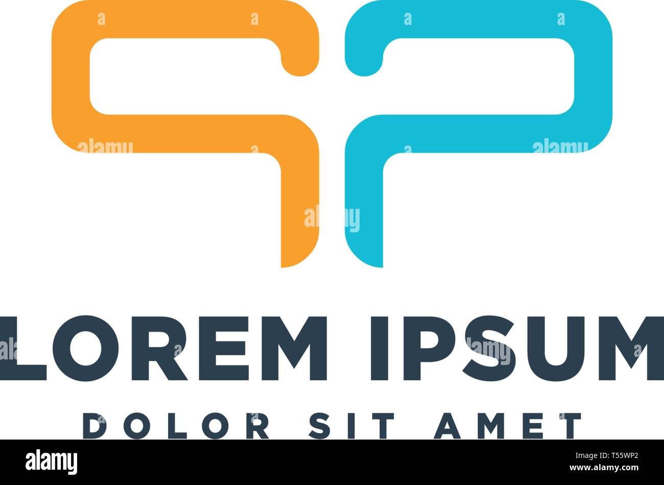 logotype letter SP simple logo template vector illustration - vector ...