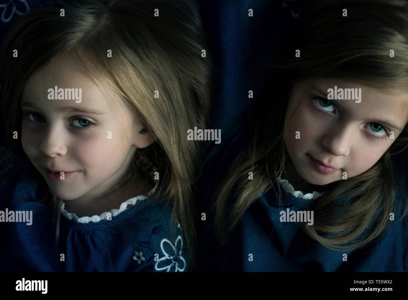 Portrait of two sisters Stock Photo - Alamy