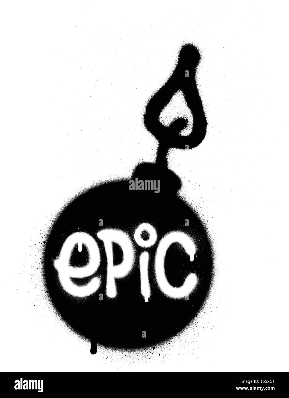 Bomb it graffiti Black and White Stock Photos & Images - Alamy