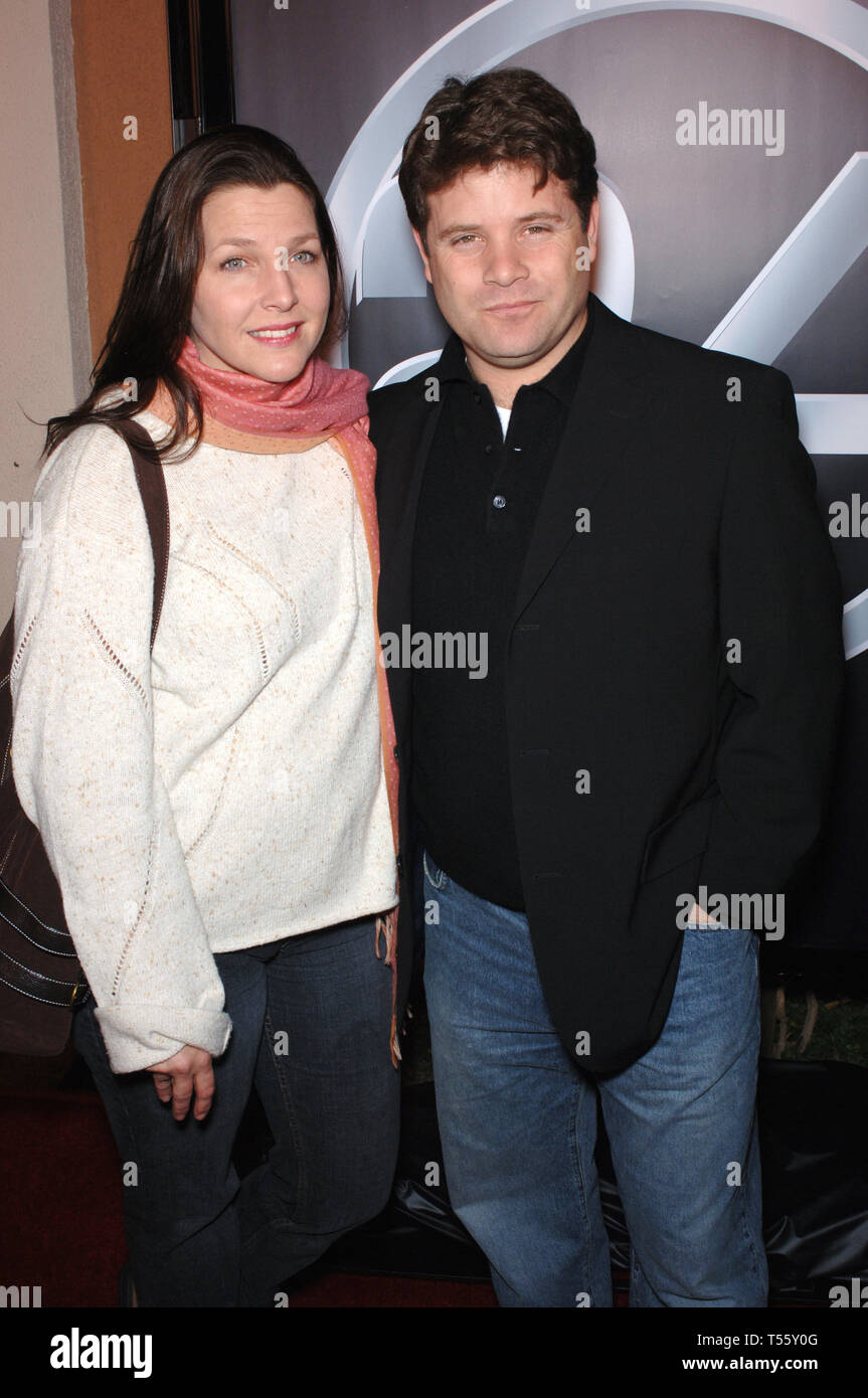 LOS ANGELES, CA. January 07, 2006: Actor SEAN ASTIN & wife at the 100th ...