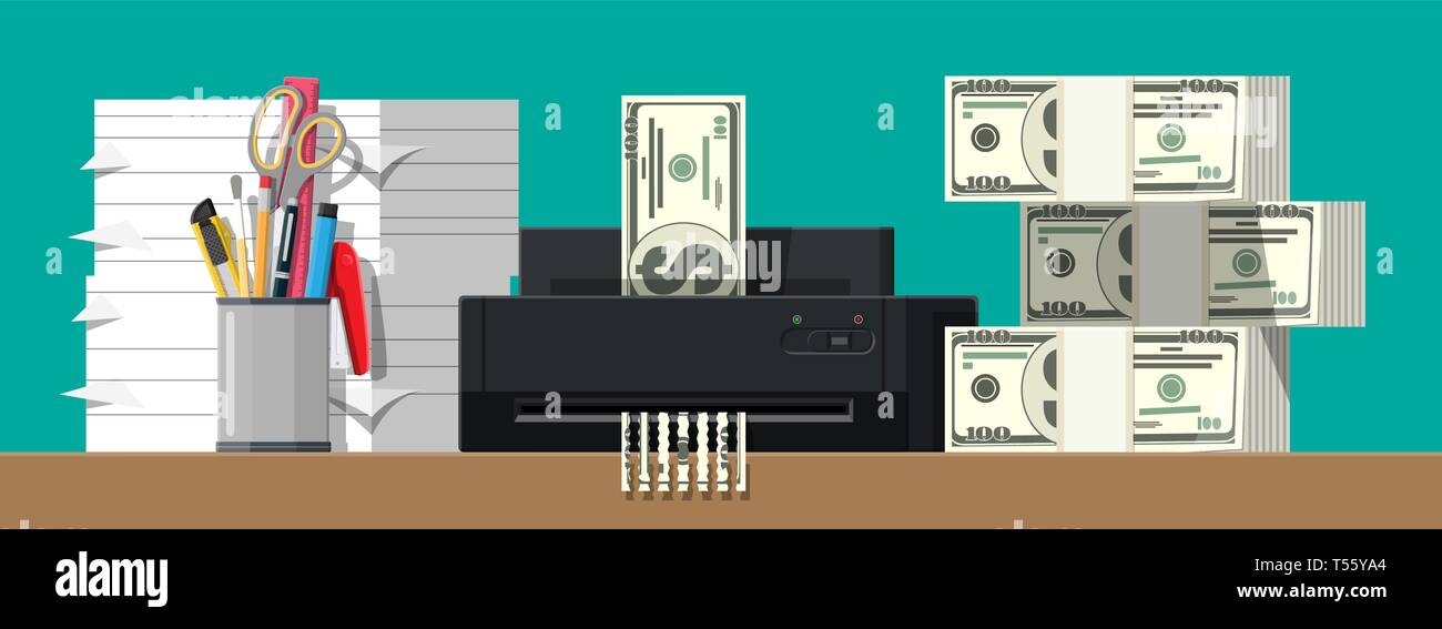 Money shredded Stock Vector Images - Alamy