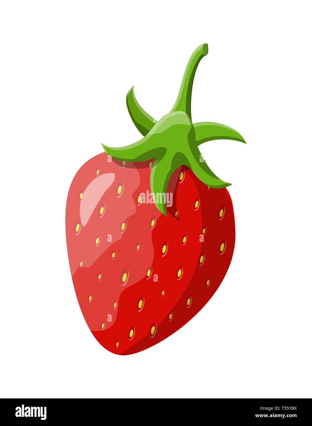 Red berry strawberry isolated white. Sweet fruit. Fresh strawberry with ...