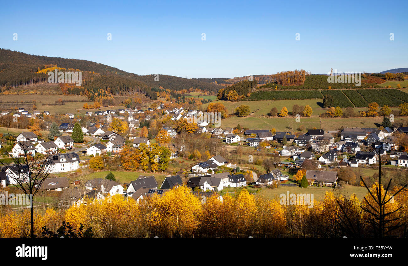 Sauerland, Schmallenberg village, district Fleckenberg, Germany Stock ...