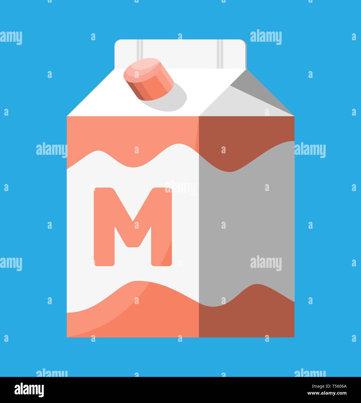 Paper packet with milk isolated on white. Milk dairy drink. Organic ...